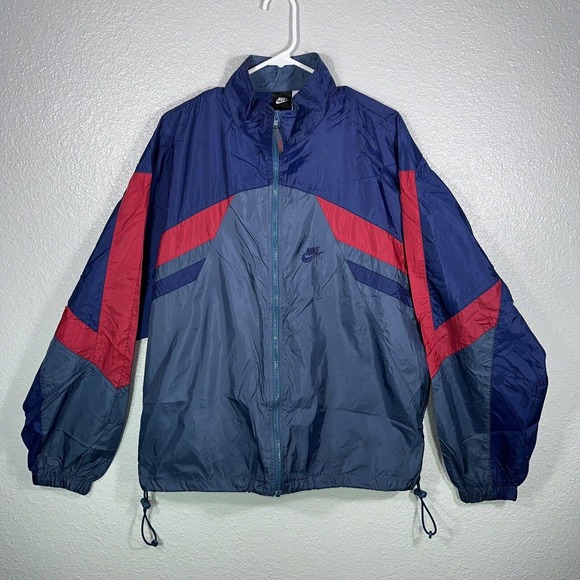 Nike | Jackets & Coats | Vintage Nike Mens Jacket Xl Windbreaker Red ...